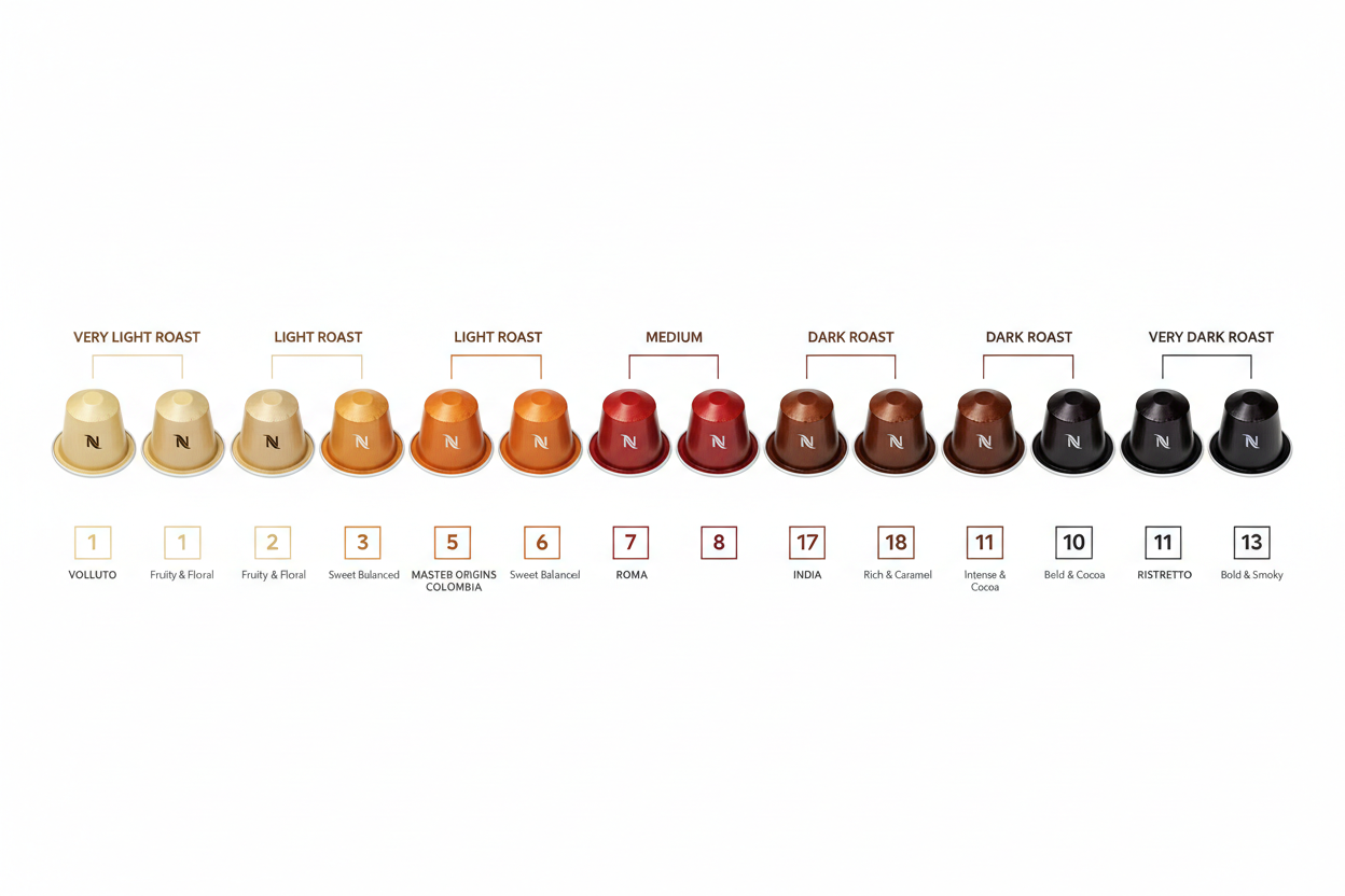 Nespresso Capsule Cheat Sheet: Intensity Levels & Roast Types | Gear ...